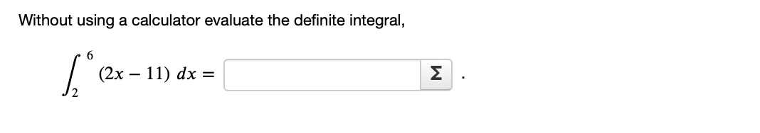 Solved Without using a calculator evaluate the definite | Chegg.com