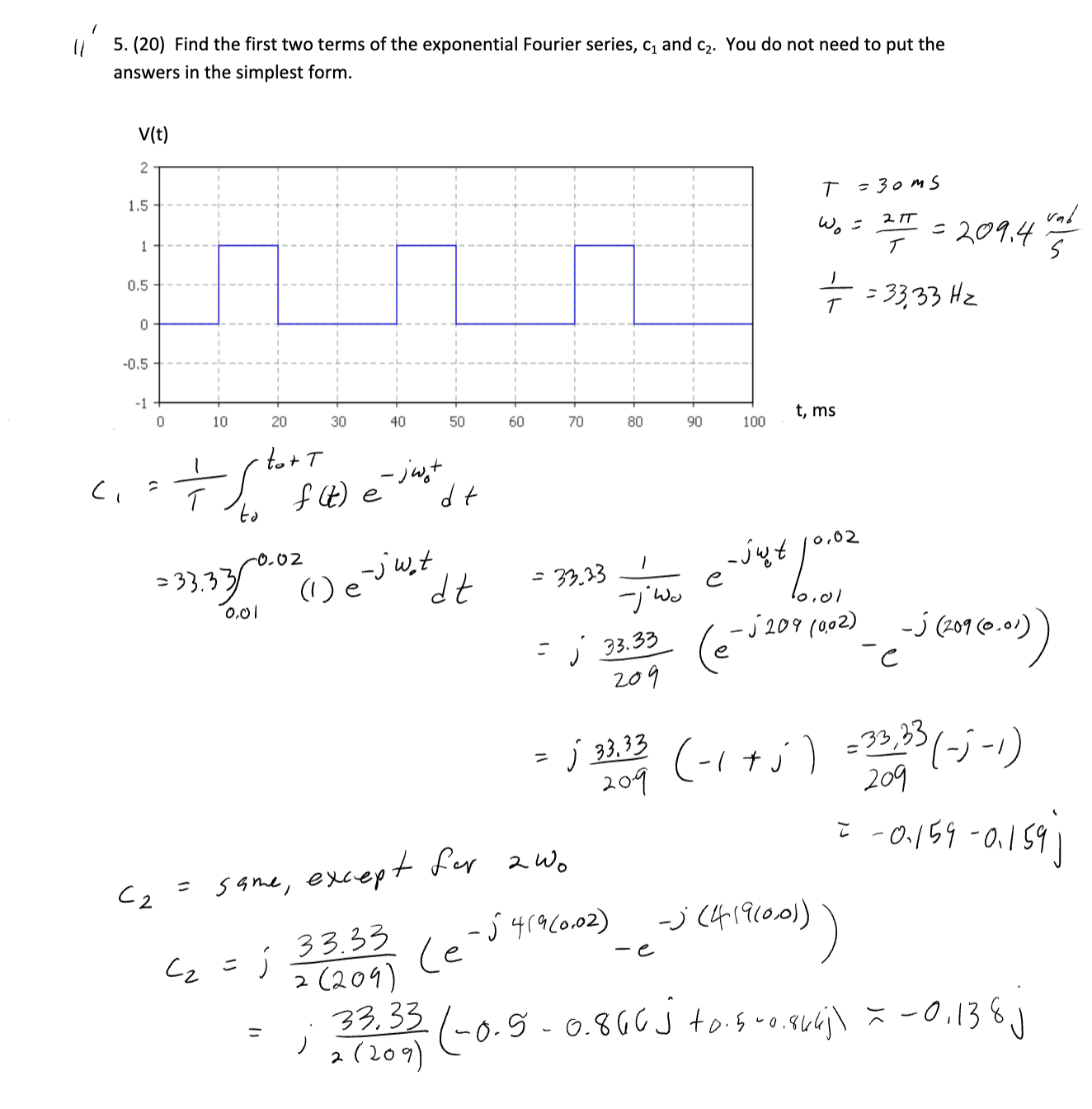1 5. (20) ﻿Find the first two terms of ﻿the | Chegg.com