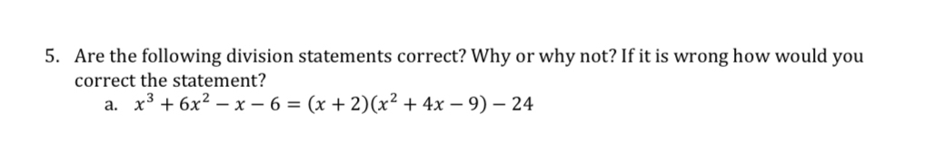 Solved Are the following division statements correct? Why or | Chegg.com