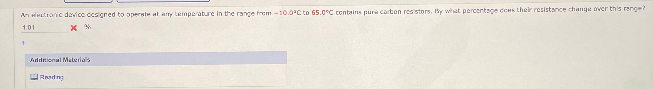 Solved %Additional MaterialsReading | Chegg.com