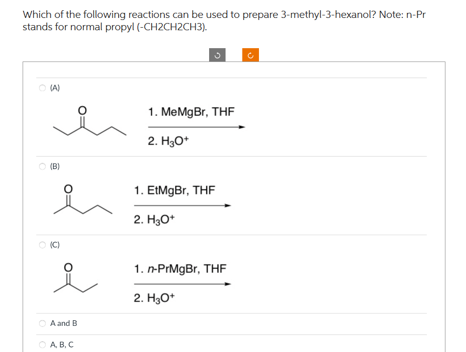 Which of the following reactions can be used to | Chegg.com