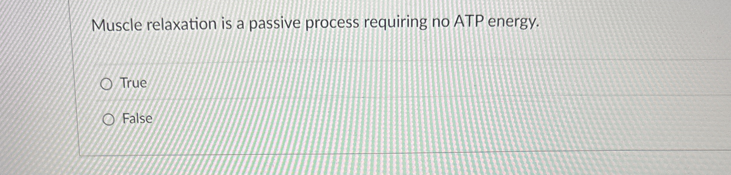 Solved Muscle relaxation is a passive process requiring no | Chegg.com