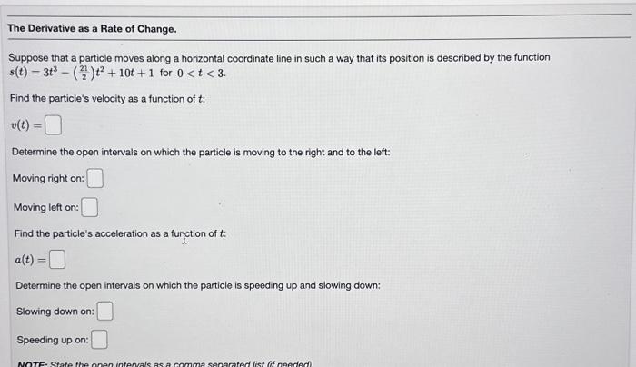 Solved Suppose that a particle moves along a horizontal | Chegg.com