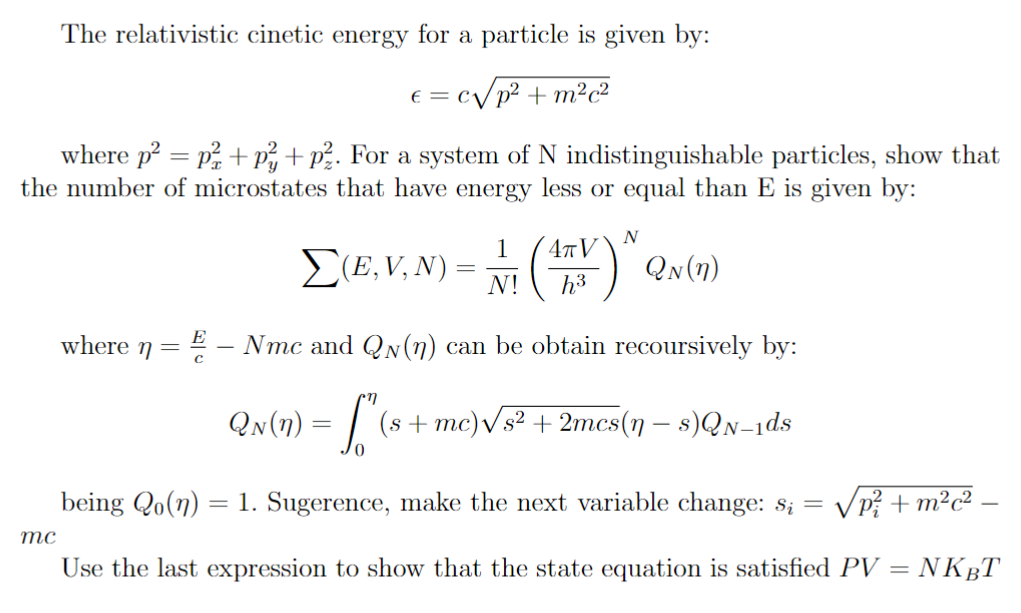 Solved The relativistic cinetic energy for a particle is | Chegg.com