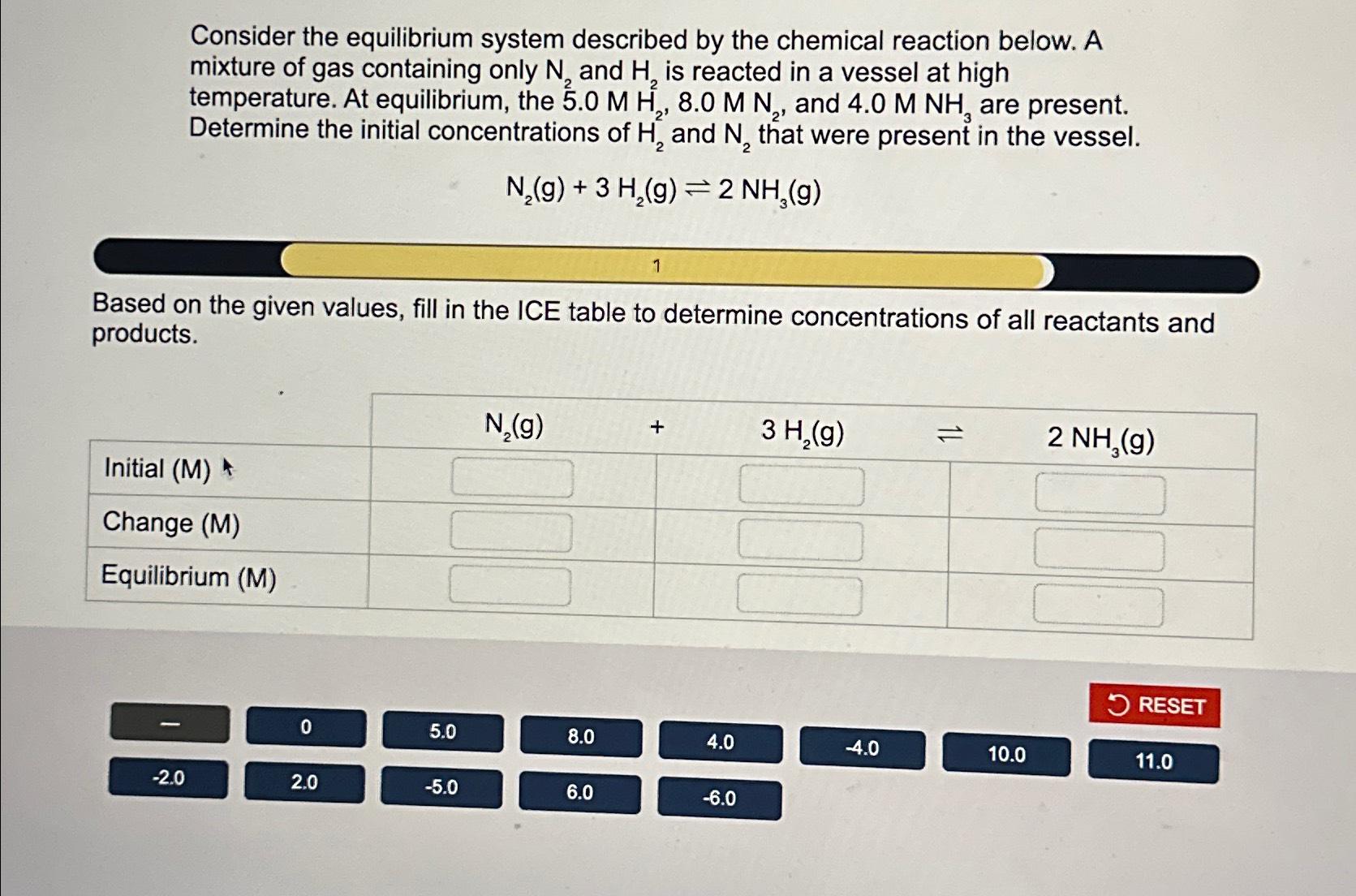 Solved Consider the equilibrium system described by the | Chegg.com