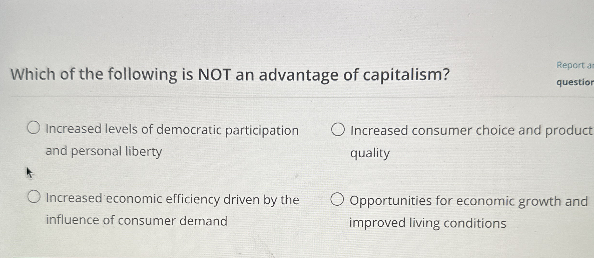 Solved Which of the following is NOT an advantage of | Chegg.com