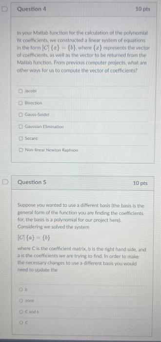 Solved In vour Mattab function for the calculation of the | Chegg.com
