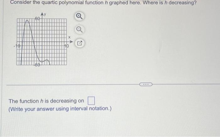 Solved Consider the quartic polynomial function h graphed | Chegg.com