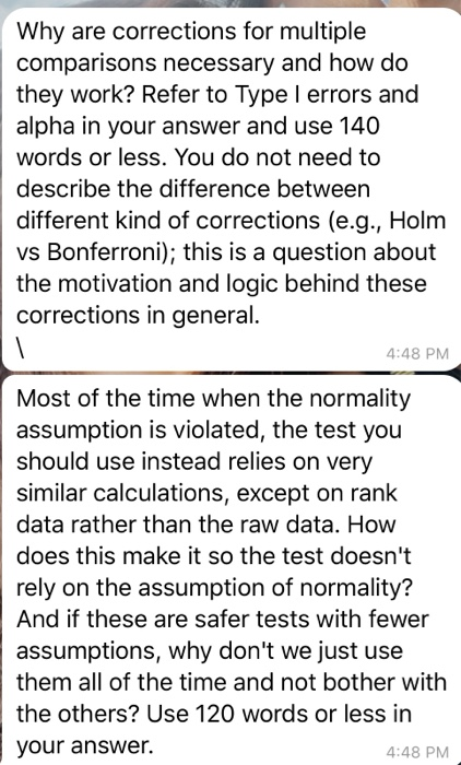 Why are corrections for multiple comparisons | Chegg.com