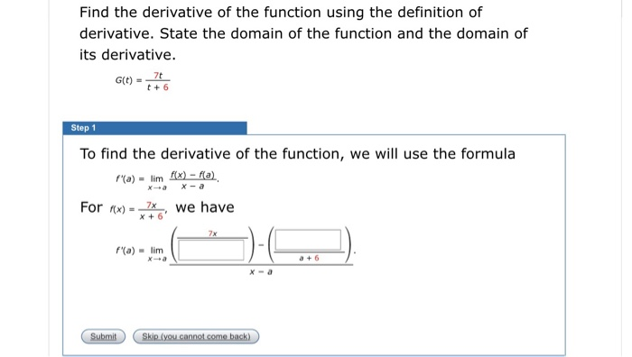 Solved Find the derivative of the function using the | Chegg.com