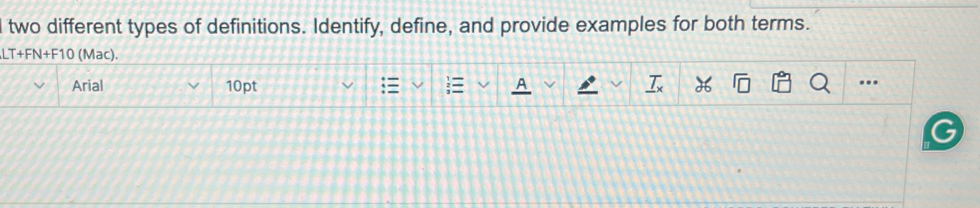 Solved two different types of definitions. Identify, define, | Chegg.com
