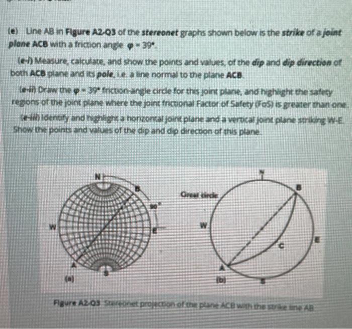 Solved (e) Line 48 in Flgure A2-03 of the stereonet graphs | Chegg.com Solved (e) Line 48 in Flgure A2-03 of the stereonet graphs | Chegg.com