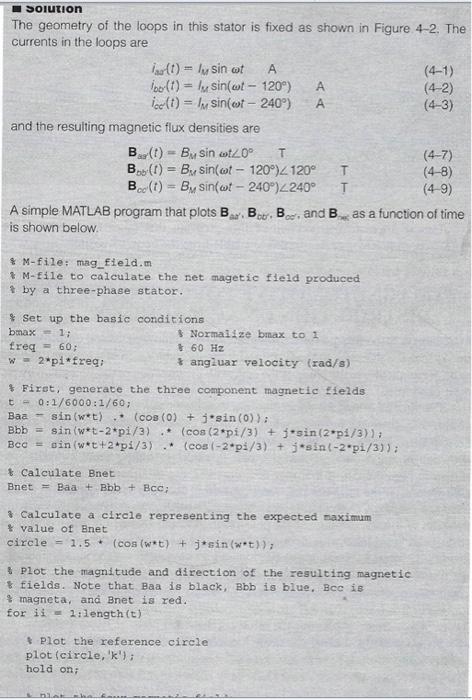 Solved MATLAB ROTATING MAGNETIC FIELD PROGRAM This | Chegg.com