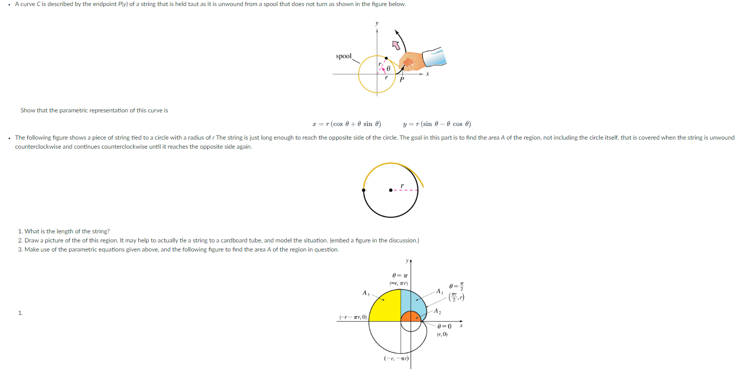 Solved A curve C ﻿is described by the endpoint P(y) ﻿of a | Chegg.com