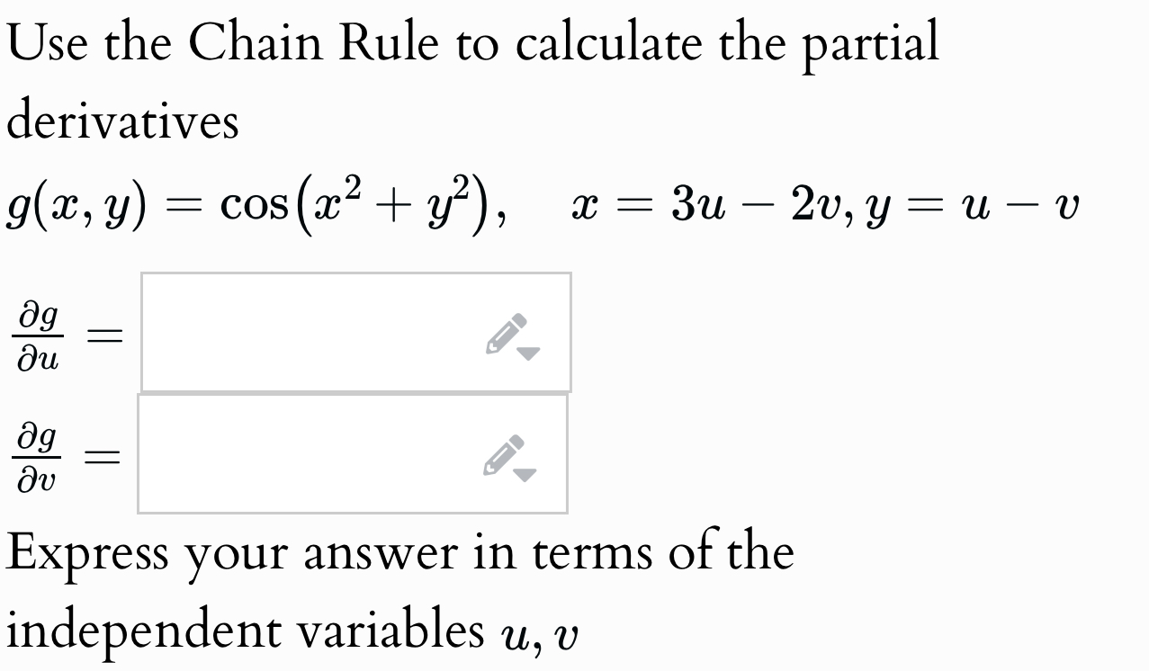Solved Use the Chain Rule to calculate the partial | Chegg.com
