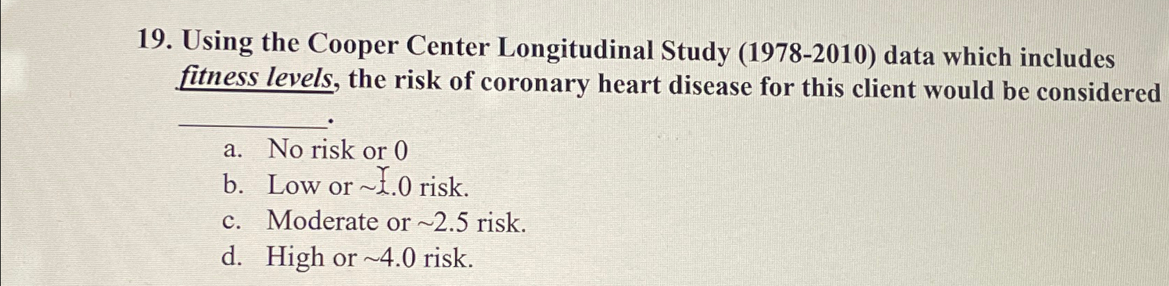 Solved Using the Cooper Center Longitudinal Study | Chegg.com