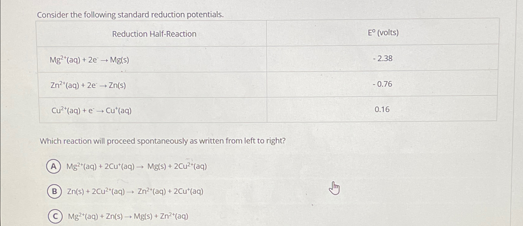 Solved Consider the following standard reduction | Chegg.com