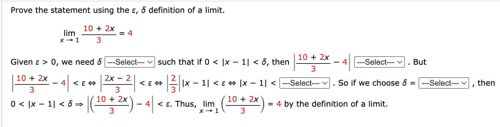 Solved Prove the statement using the ε,δ ﻿definition of a | Chegg.com
