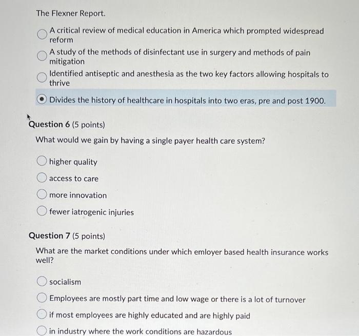 Solved The Flexner Report. A critical review of medical | Chegg.com