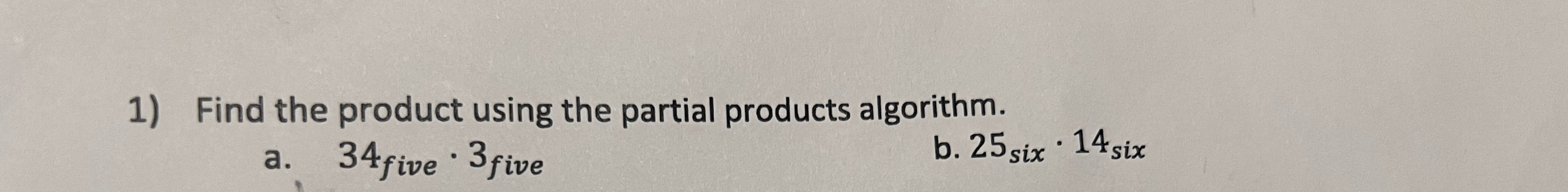 Solved Find the product using the partial products | Chegg.com