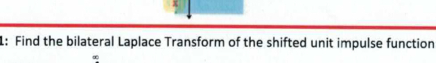 Solved Find the bilateral Laplace Transform of the shifted | Chegg.com
