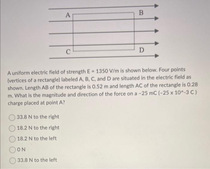 Solved Three charges with a charge of +5×10∧−6C and one | Chegg.com