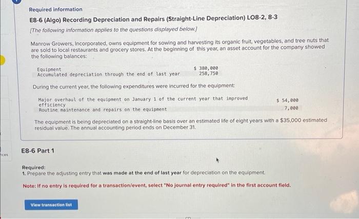 Solved E8-4 (Algo) Determining Financial Statement Effects | Chegg.com