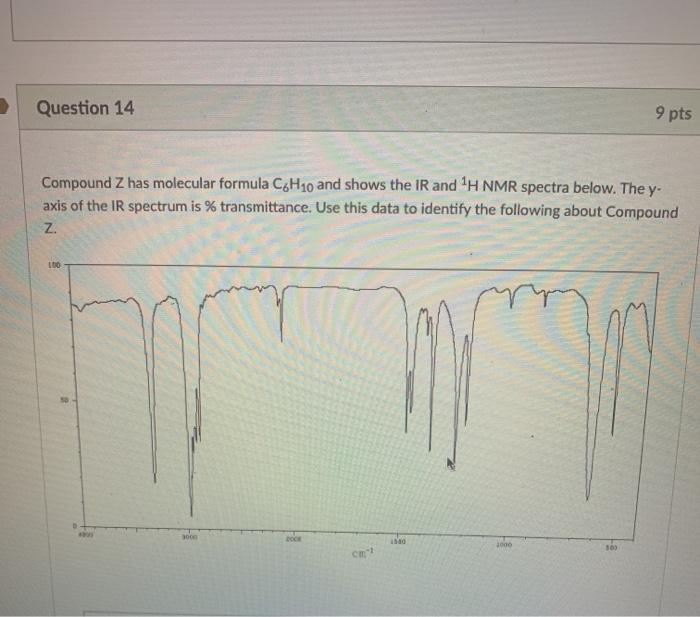 Solved Compound Z has molecular formula Cg H10 and shows the | Chegg.com