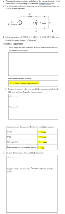 Body Capacitance 1. Disconnect the known capacitance | Chegg.com