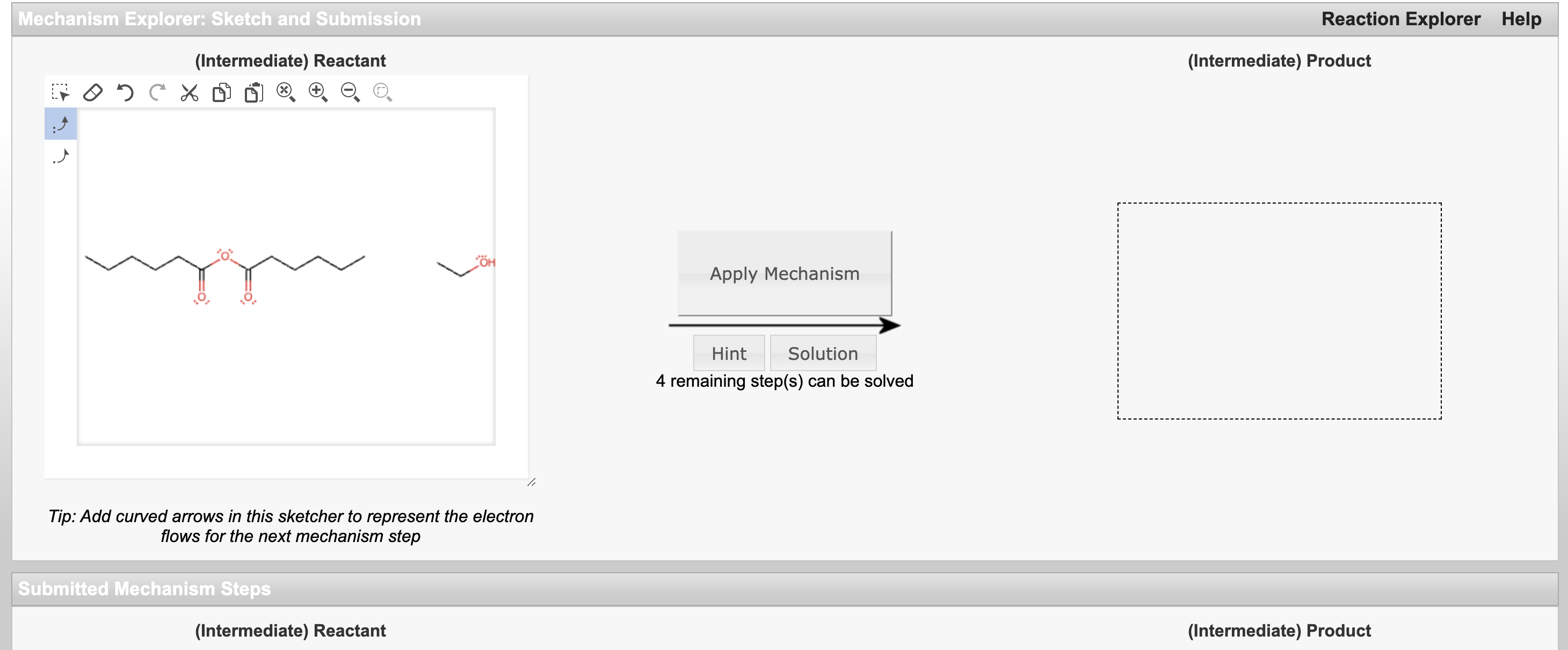 Solved (Intermediate) ﻿ReactantTip: Add curved arrows in | Chegg.com