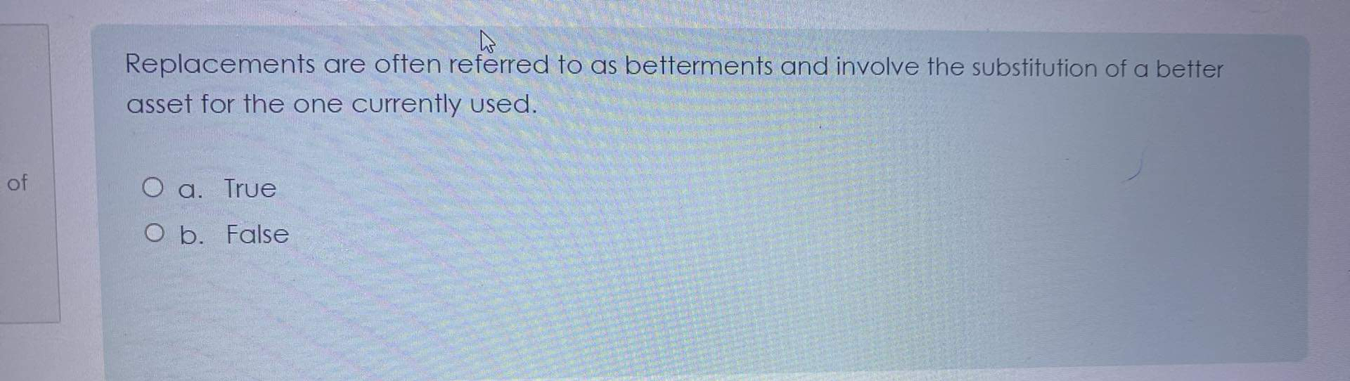 Solved Replacements are often referred to as betterments and | Chegg.com