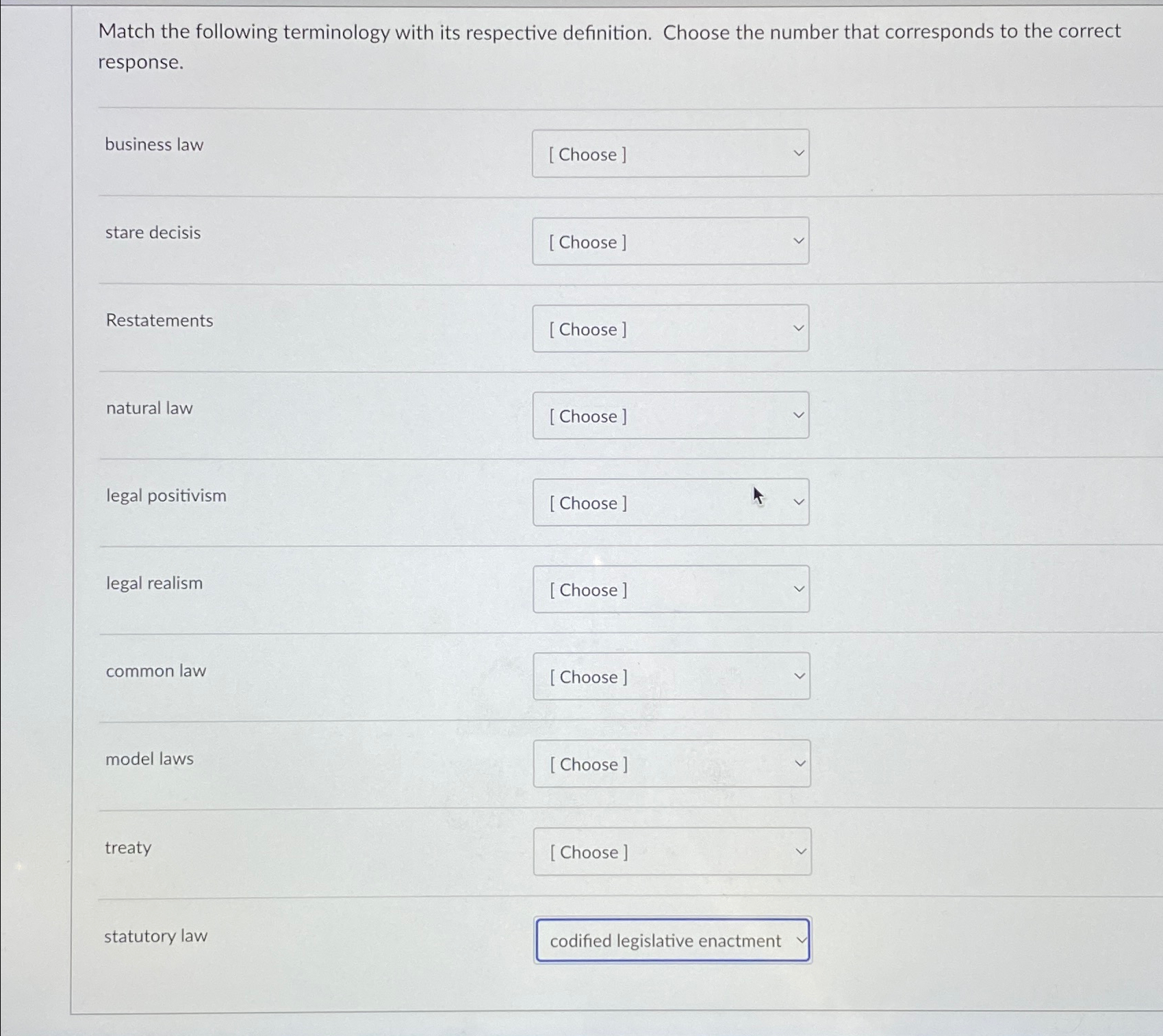 Solved Match the following terminology with its respective | Chegg.com