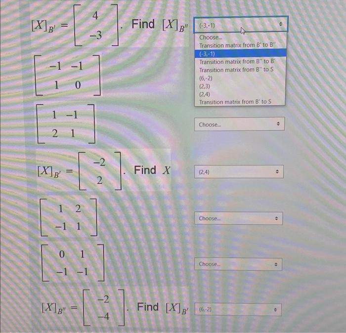 Solved Consider the following three bases for R2. S = | Chegg.com