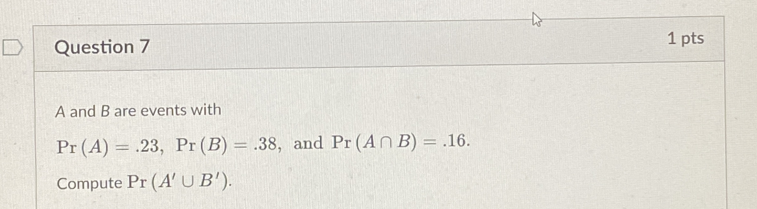 Solved Question 7A and B ﻿are events | Chegg.com