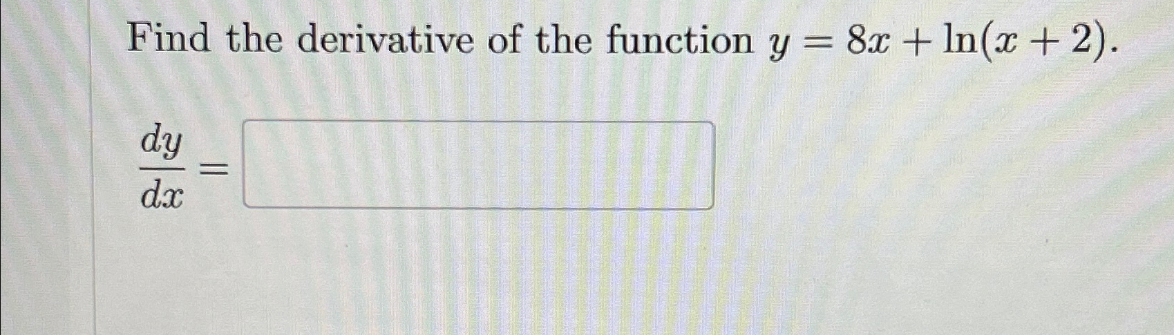 Solved Find the derivative of the function | Chegg.com