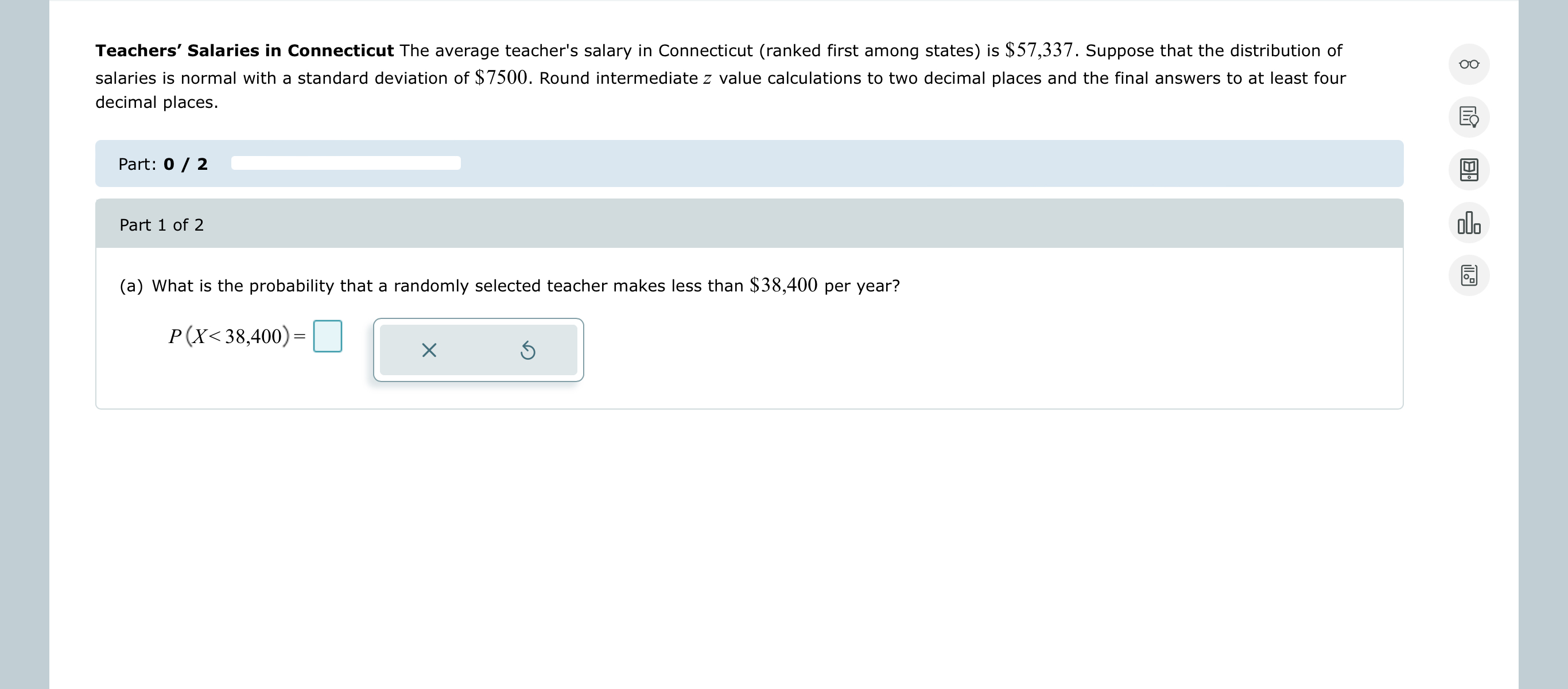 Solved Teachers' Salaries in Connecticut The average | Chegg.com