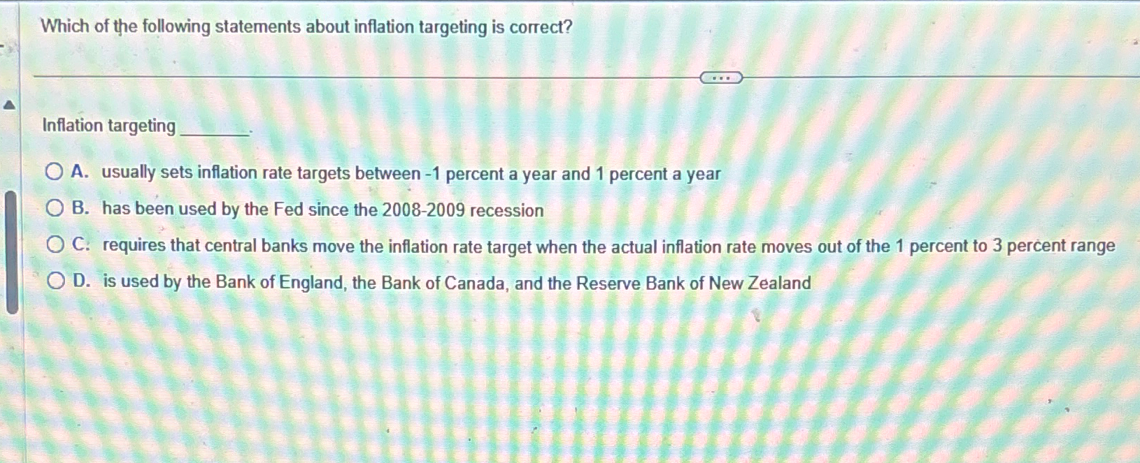 Solved Which of the following statements about inflation | Chegg.com