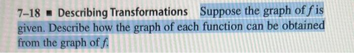 y=−f(x)+57-18 Describing Transformations Suppose | Chegg.com