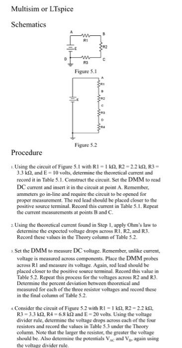 Solved Multisim or LTspice Schematics R3 Figure 5.1 HT | Chegg.com