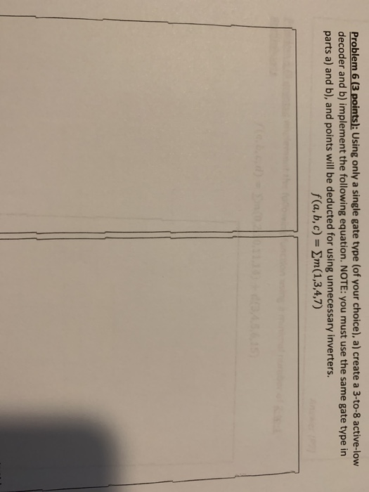Solved Problem 6 (3 points): Using only a single gate type | Chegg.com Solved Problem 6 (3 points): Using only a single gate type | Chegg.com