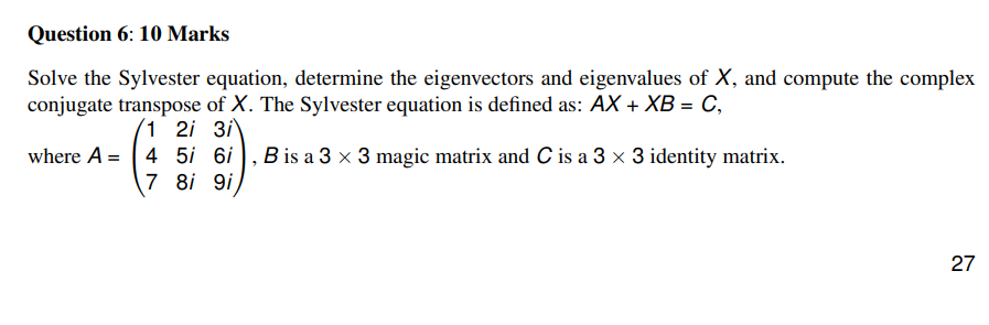 Solved Question 6: 10PLEASE USE GNU OCTAVE (GUI)Solve the | Chegg.com