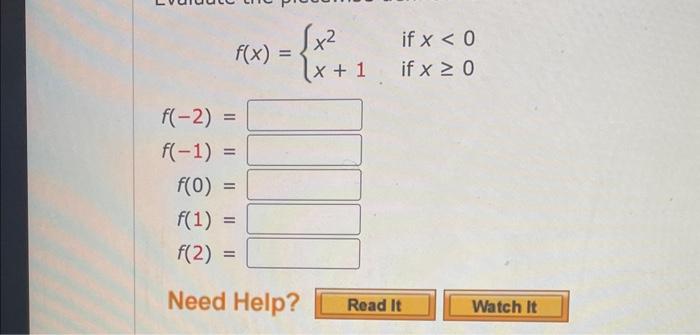 Solved f(x)={x2x+1 if x