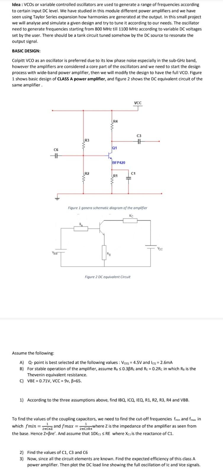 Solved Idea : VCOs or variable controlled oscillators are | Chegg.com