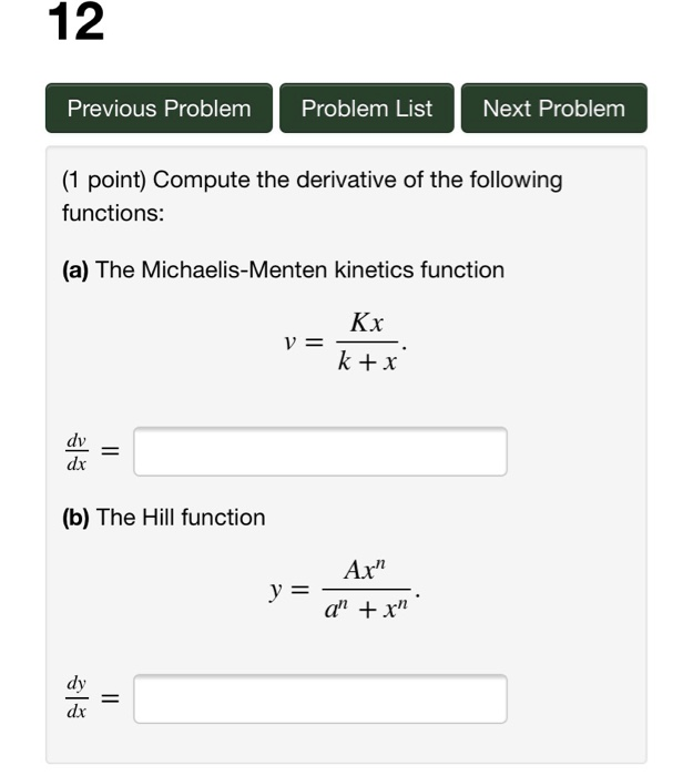 Solved Previous Problem Problem List Next Problem (1 point) | Chegg.com