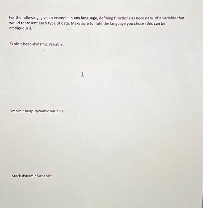 Solved binding times include: compiler design time, compile | Chegg.com