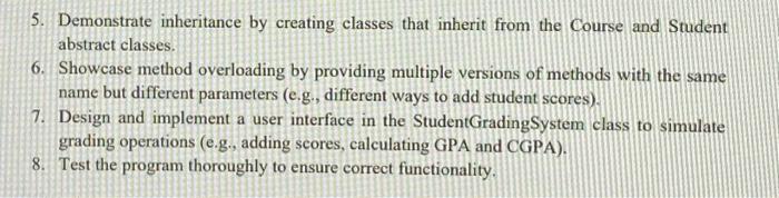Solved Project Title: Simplified Student Grading System | Chegg.com