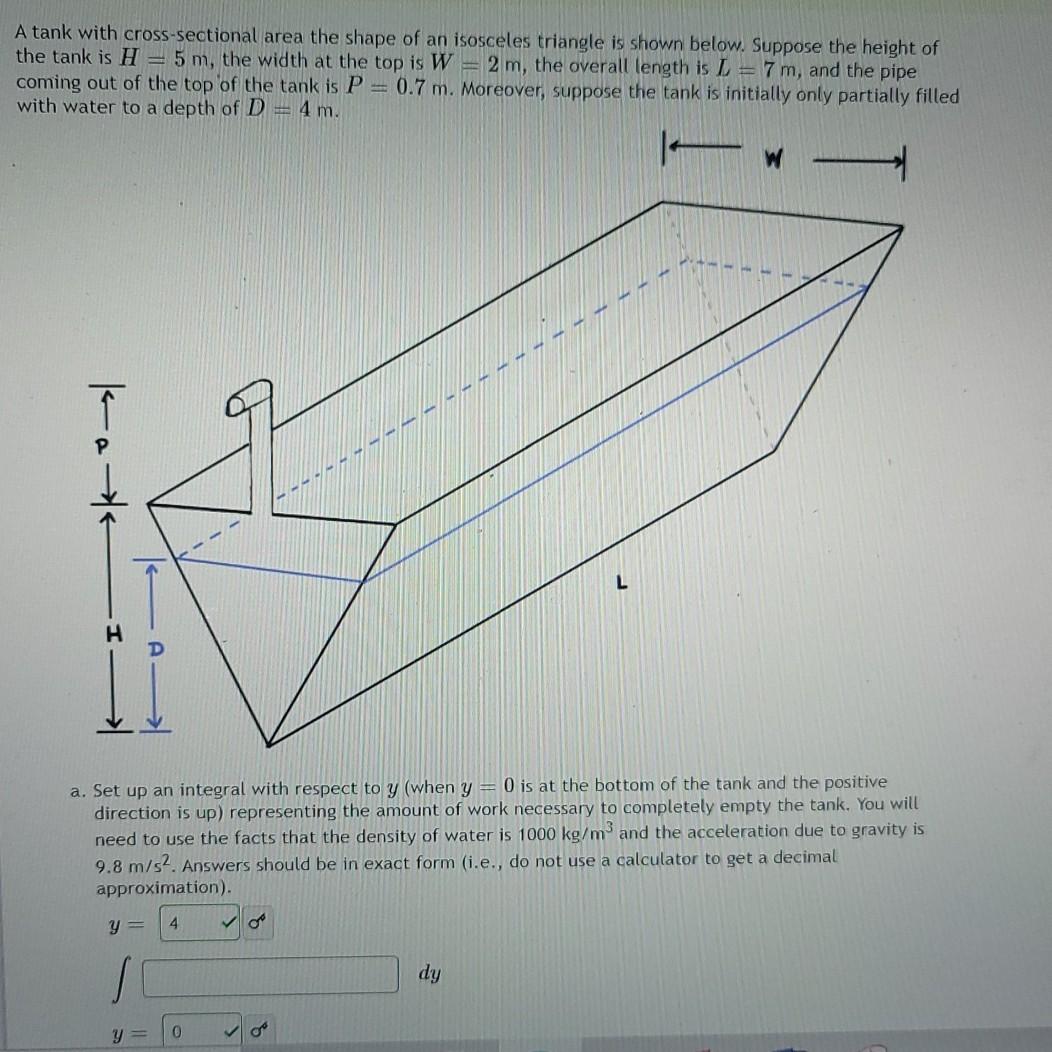 Solved A tank with cross-sectional area the shape of an | Chegg.com
