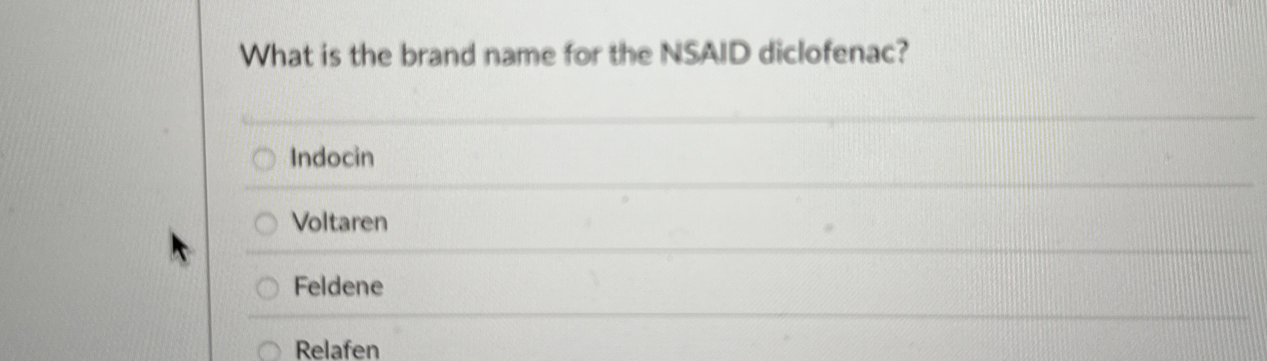 Solved What is the brand name for the NSAID | Chegg.com