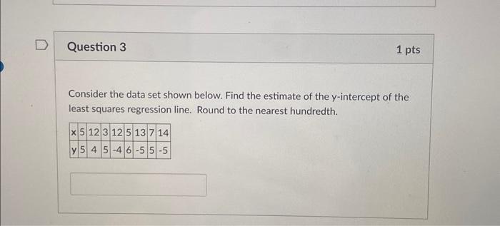 Solved Consider the data set shown below. Find the estimate | Chegg.com