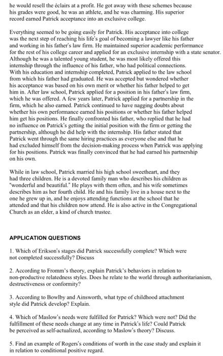 Solved ı have case study about theories of personality. And | Chegg.com